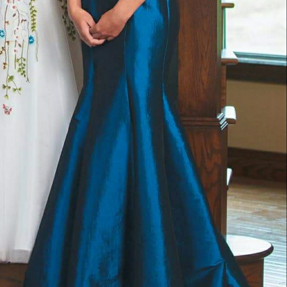 Blue Mermaid Prom Dress - Gem